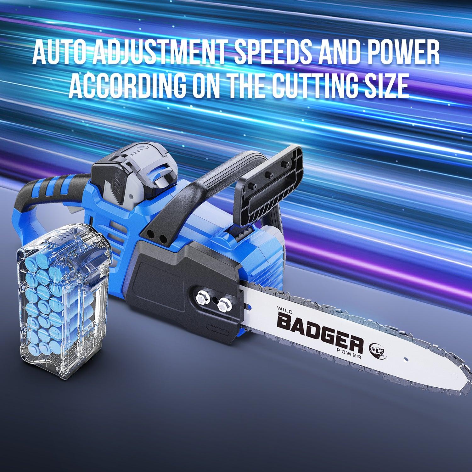 WILD BADGER POWER 40v 16" Cordless Electric Chainsaw Brushless, 4.0 Ah